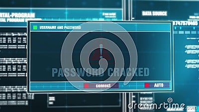 Cracked Security Code Abstract Image. Password Protection Conceptual ...