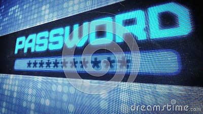 Password Text in Pixel Design Stock Video - Video of people, black ...