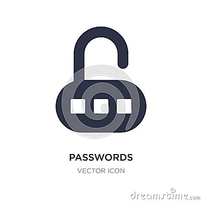 Passwords Icon On White Background. Simple Element Illustration From ...