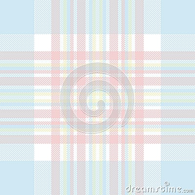 Pastel Color Check Fabric Texture Seamless Pattern Vector Illustration ...