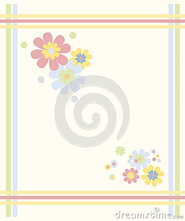 Pastel-colored Flower Frame Royalty Free Stock Photo - Image: 2175865