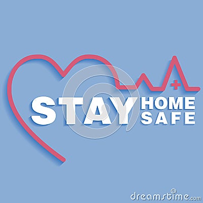 Pastel Logo STAY Safe Stay Home - Work From Home During COVID-19 Vector ...
