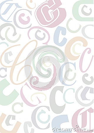 Pastell Colored Letter C Royalty Free Stock Photos - Image: 8643398