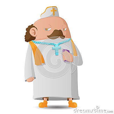 Pastor Man Character Cartoon Design Vector Stock Illustration - Image ...