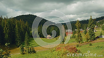 Pastoral Scene in the Romanian Countryside on an Sunny Day - Wide Angle ...