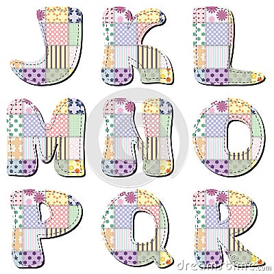 Patchwork Scrapbook Alphabet Royalty-Free Stock Photo | CartoonDealer ...