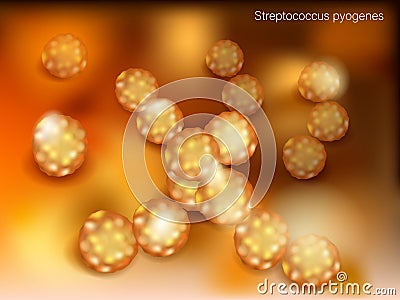 Pathogen Streptococcus Pyogenes Under Microscopic View. Detailed ...