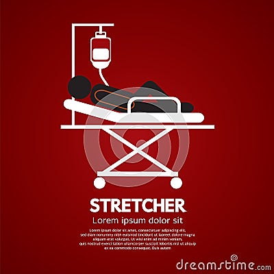 Patient Lay Down On Stretcher. Vector Illustration | CartoonDealer.com ...