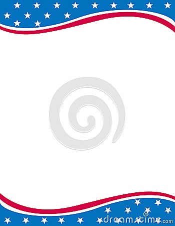 Patriotic border stock vector. Illustration of clipart - 8437504