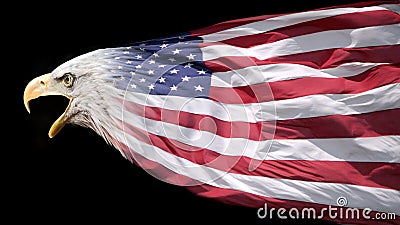Patriotic Eagle And Flag Stock Photos - Image: 22408183