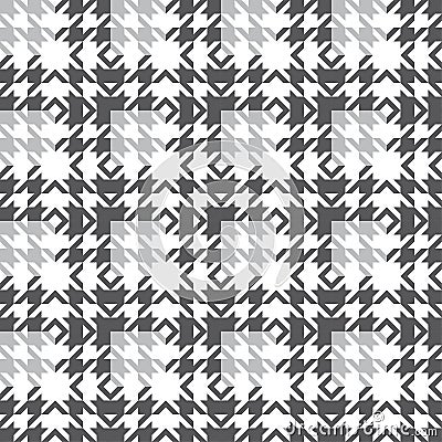 Houndstooth Seamless Vector Black And White Pattern Or Tile Background ...