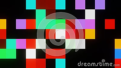 Pattern of Bouncing Multi-colored Squares Looped Endless Animation ...