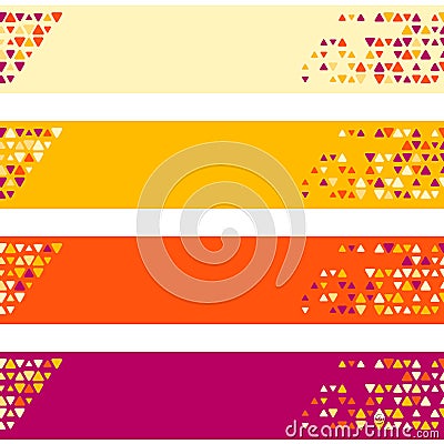 Patterned Banner Background With Small Spots Cartoon Vector ...
