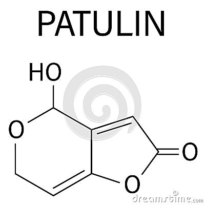 Patulin Mycotoxin Molecule. Skeletal Formula. Chemical Structure Vector ...