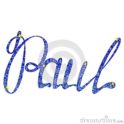 Paul Name Lettering Tinsels Vector Illustration | CartoonDealer.com ...