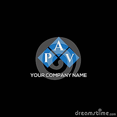 PAV Letter Logo Design On BLACK Background. PAV Creative Initials ...