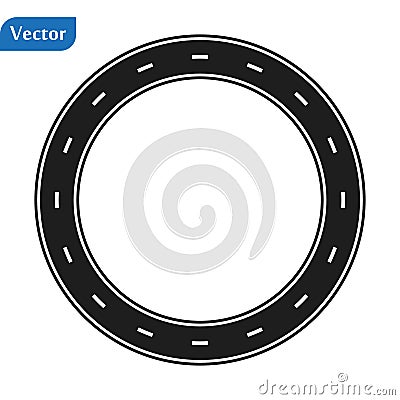Paved Path On The Road, Circular Road, Map On White Background. Eps10 ...