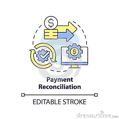 Payment Reconciliation Concept Icon Stock Illustration | CartoonDealer ...