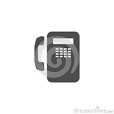 Payphone Icon On White Background Vector Illustration | CartoonDealer ...