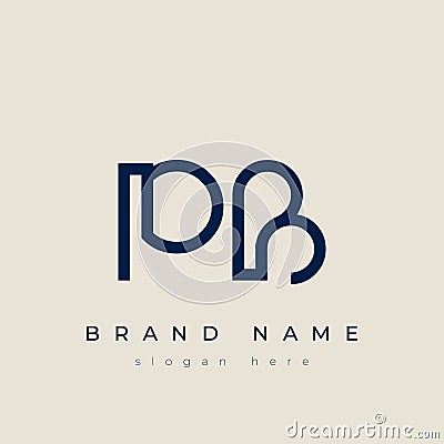 PB Alphabet Letter Icon Logo Cartoon Vector | CartoonDealer.com #355997103