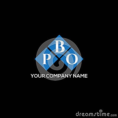 PBO Letter Logo Design On BLACK Background. PBO Creative Initials ...