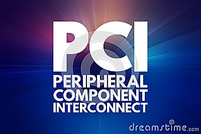 PCI - Peripheral Component Interconnect Acronym, Technology Concept ...