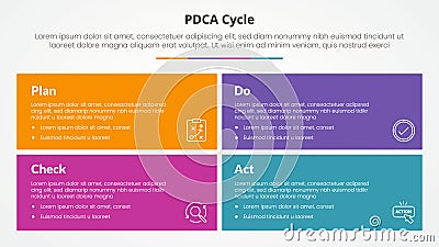 PDCA Plan Do Check Act Framework Infographic Concept For Slide ...