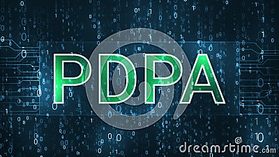 PDPA Personal Data Protection Act Cyber Security In Matrix Binary Code ...