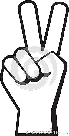 Peace Hand Sign Royalty Free Stock Image - Image: 5531946