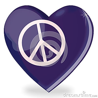 Peace Symbol Heart Shape Royalty Free Stock Image - Image: 21905706