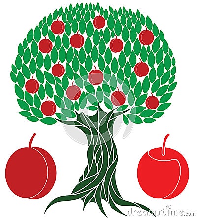 Peach Tree Stock Vector - Image: 49251368