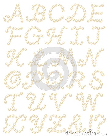 Pearl Alphabet Stock Image - Image: 17787691