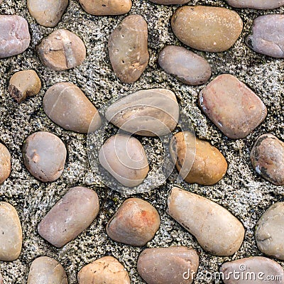 Pebble And Concrete Paving Seamless Tileable Texture Royalty-Free Stock ...