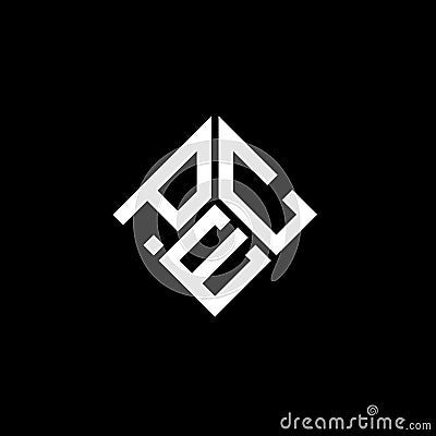 PEC Letter Logo Design On Black Background. PEC Creative Initials ...
