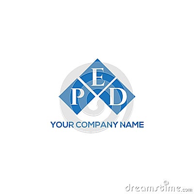 PED Letter Logo Design On BLACK Background. PED Creative Initials ...