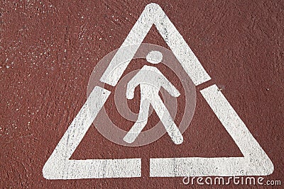 Pedestrian Symbol In Triangle Stock Photography | CartoonDealer.com ...