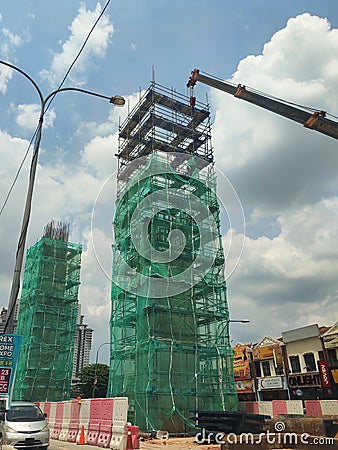 Structural Work Is Underway At The Construction Site. Work Is Carried ...