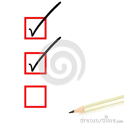 Pencil And Check Boxes Stock Photography | CartoonDealer.com #30757328