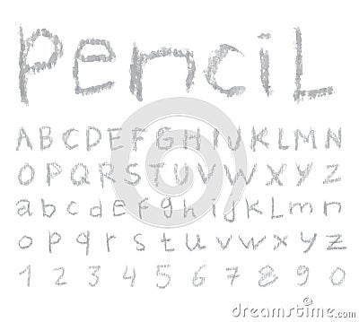 Pencil Font Hand Drawn. Vector Illustration | CartoonDealer.com #52812885