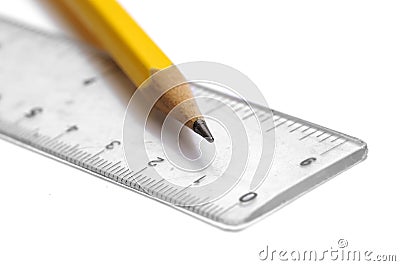 Pencil And Ruler Stock Photography | CartoonDealer.com #7643780