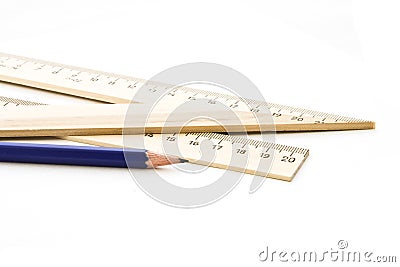 Pencil And Ruler With A Triangle. Stock Photo | CartoonDealer.com #16145460