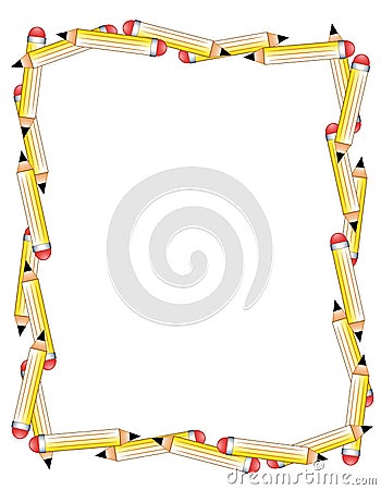 Pencils Border Or Frame Stock Photo - Image: 4824760