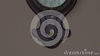 Pendulum of a Grandfather Clock Swinging. Slow Motion Stock Footage ...