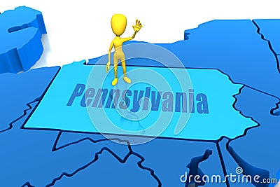 Pennsylvania State Yellow Stick Figure Royalty-Free Stock Image ...