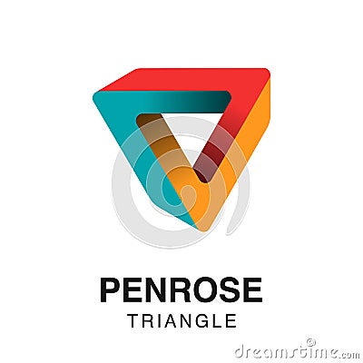 Penrose Impossible Triangle. Vector Logo. Concept Of Infinity Loop ...