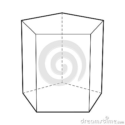 Pentagonal Prism Stereometric Composition Cartoon Vector ...