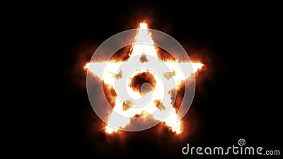 Pentagram Symbol Lighting Up and Burning in Flames Stock Video - Video ...