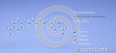 Pentamidine Molecule, Molecular Structures, Antimicrobial Medication ...