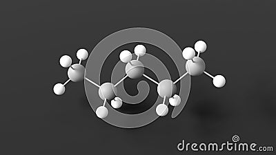 Pentane Molecular Structure, Alkane, Ball And Stick 3d Model ...