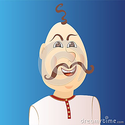 People Avatar Cossack With Forelock, Mustache. Royalty-Free ...